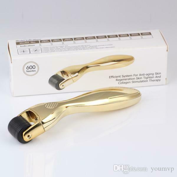 [DRS] 600 Titanium Micro Needle Derma Roller System Skin Care Theraphy ...