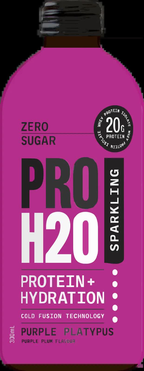 PRO H20 Sparkling Water 20g Protein Hydration Drink Zero Sugar - Purpl ...