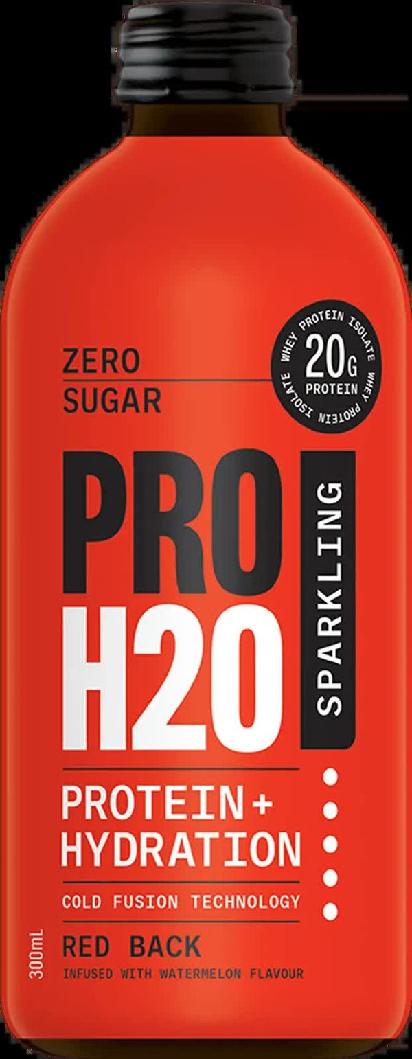 PRO H20 Sparkling Water 20g Protein Hydration Drink Zero Sugar - Red B ...